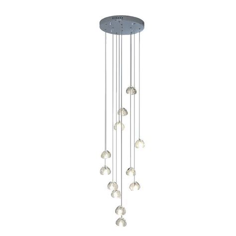 Led Crystal Cluster Pendant Light