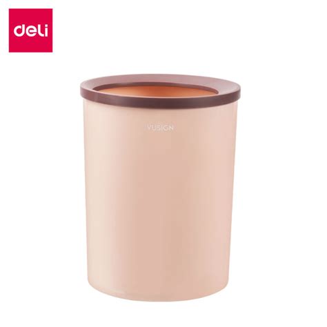 Deli ถังขยะพลาสติก ที่ใส่ขยะ ถังขยะอเนกประสงค์ ถังขยะทรงกลม ถังขยะ ถังขนาดใหญ่ จุได้เยอะ แข็งแรง