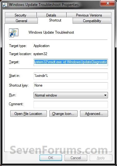 Windows Update Troubleshoot Shortcut Create Tutorials