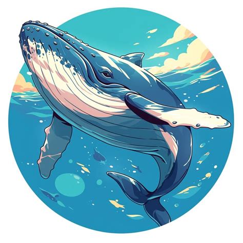 Humpback Whale Singing Underwater Premium Ai Generated Vector