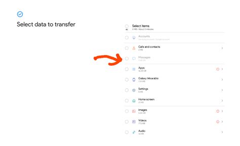 smart switch won t transfer messages r galaxytab