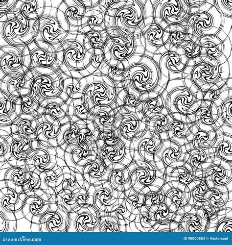 Artistic Pattern With Curvy Distortion Effect Abstract Geometric Art Stock Vector