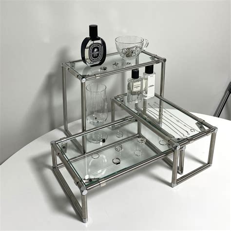 모노와이드 미니 모듈선반 정리대 악세사리디피 향수진열대 화장품정리 유리선반 보관함 위시버킷