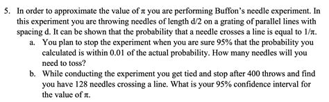 Solved In order to approximate the value of π you are Chegg com