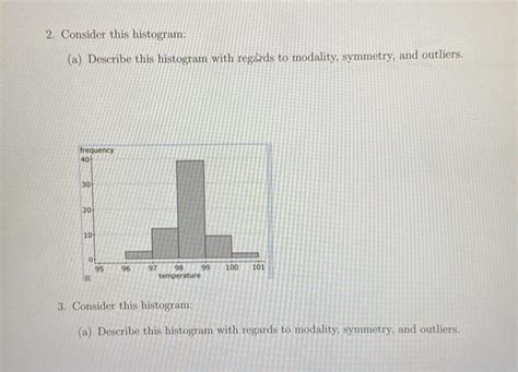Solved 2 Consider This Histogram A Describe This