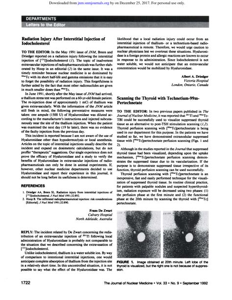 Pdf Scanning The Thyroid With Technetium 99m Pertechnetate