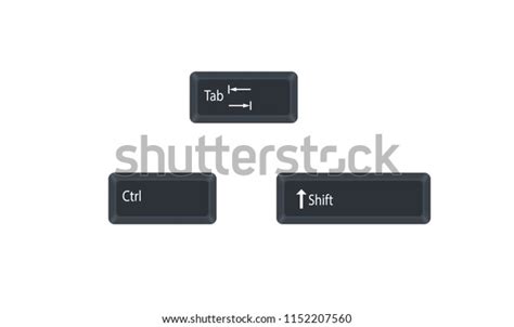 Control Ctrl Shift Tab Computer Key Stock Vector Royalty Free Shutterstock