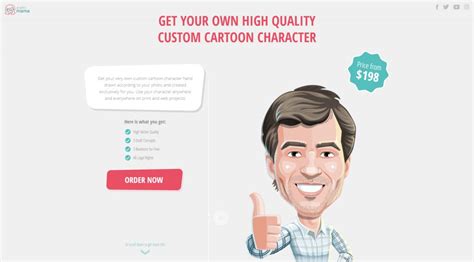 12个卡通插图的登陆页面网站设计示例