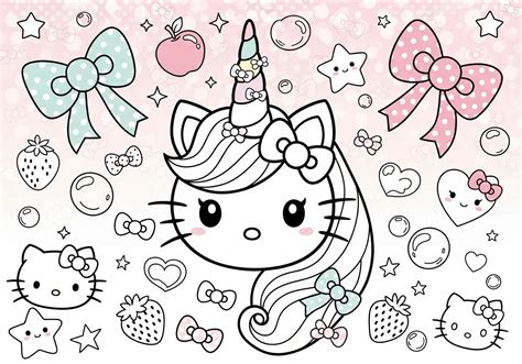 Hello Kitty Unicorn Coloring Pages Free Pdf Printables Ink Unicorn