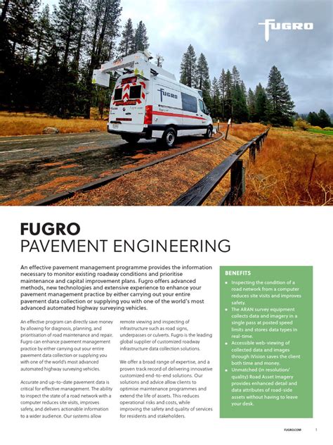 Flyer Aran Fugro Equipamientos Download Free Pdf Road Automation