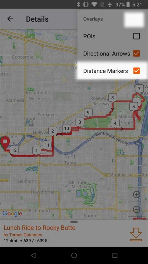 distance markers ride with gps helpride with gps help