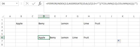 excel listing non contiguous data without blanks horizontally stack overflow