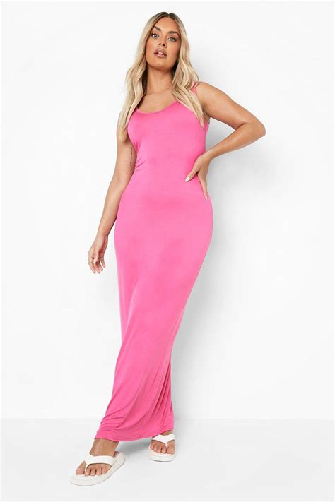 Boohoo Womens Plus Size Rosie Scoop Neck Maxi Dress Ebay