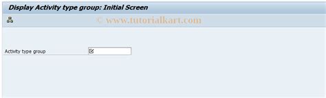KLH3 SAP Tcode Display Activity Type Group