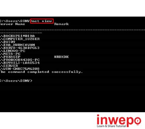 Cara Mengetahui IP Laptop PC Orang Lain Dengan CMD Inwepo