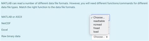 Solved Matlab Can Read A Number Of Different Data File