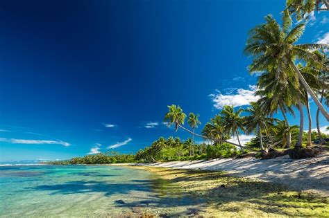 Premium Photo Tropical Beach On South Side Of Samoa Island With