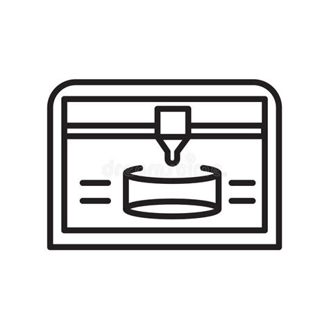 3d Printing Icon Vector Isolated On White Background 3d Printing Sign Line Or Linear Design