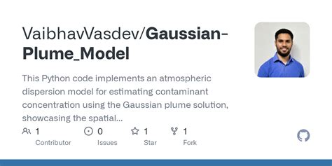 github vaibhavvasdev gaussian plume model this python code