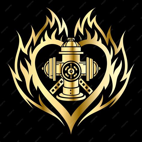 Classic Firefighter Emblems Truck Helmet Hydrant Axes Maltese Cross