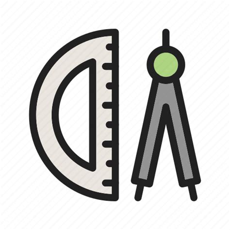 Compass Drawing Geometry Mathematical Ruler Set Tools Icon Download On Iconfinder