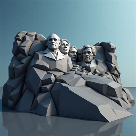 Free Geometric Presidential Monument Image Monument Geometric Lowpoly Download At Stockcake