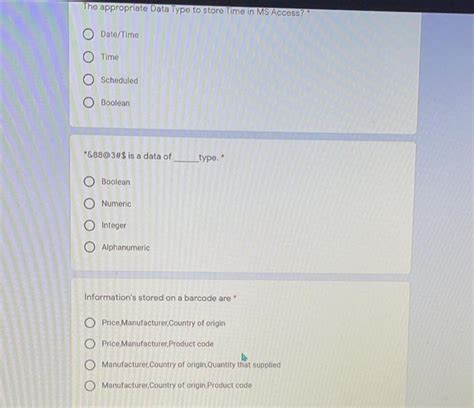 Solved The Appropriate Data Type To Store Time In Ms Access