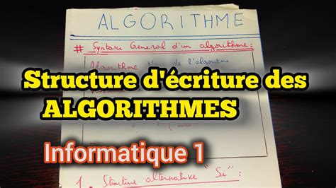 Résumé Algorithmes ️ Toutes Les Syntaxe Dalgorithmique