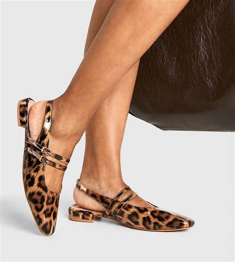 Buy Boohoo Leopard Print Slingback Flats In Multiple Colors 6thstreet