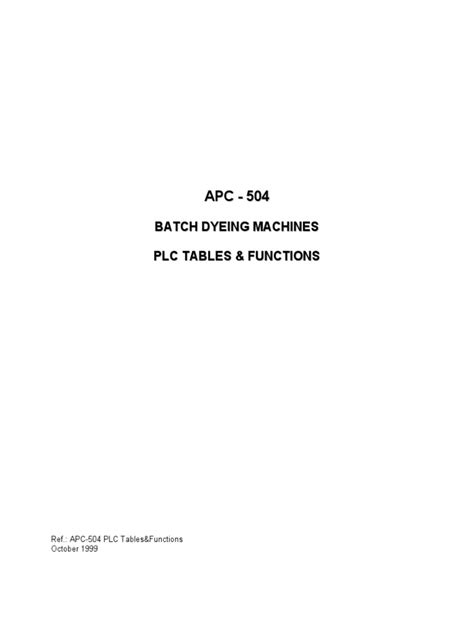 Plc Apc Manual Pdf Programmable Logic Controller Parameter Computer Programming