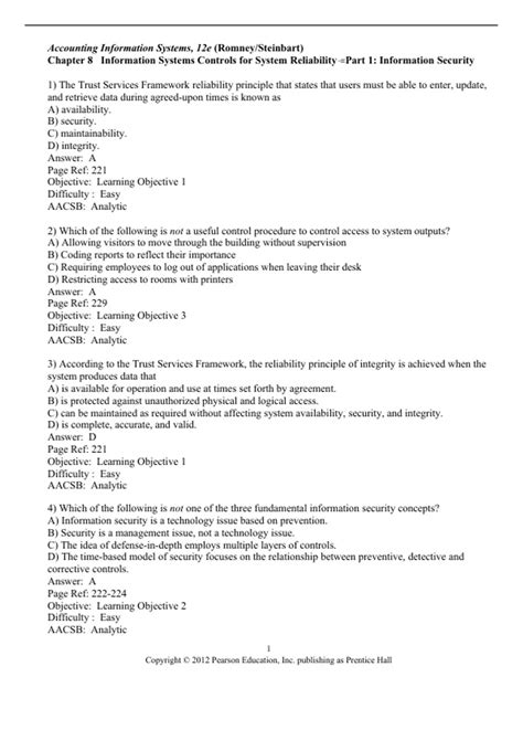 Chapter 8 Information Systems Controls For System Reliability Part 1 Information Security