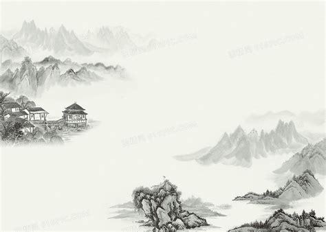 古典水墨山水画背景背景图片下载 8268x5906像素JPG格式 编号vnjfyo75z 图精灵