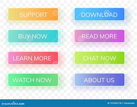 Interface Gradient Buttons Stock Vector Illustration Of Gradient 151659118