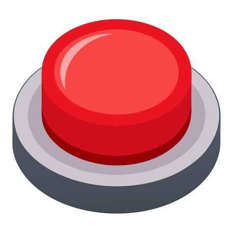 Red Push Button Vector Perfect For Emergency And Alert Graphics Premium Ai Generated Vector