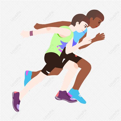 달리기 경쟁 Png 일러스트 무료 다운로드 Lovepik