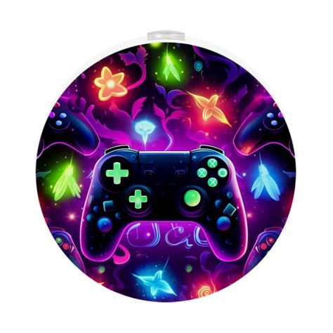 Game Controller LED Round Night Light 2PCS Compact And Energy Efficient Lighting Solution For A