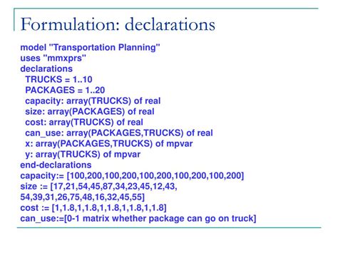 ppt formulations and reformulations in integer programming powerpoint