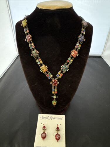 Sweet Romance Jewelry Beautiful Vintage Look Chain Necklace With