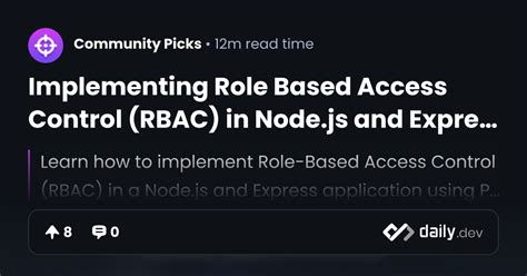 Implementing Role Based Access Control Rbac In Nodejs And Express