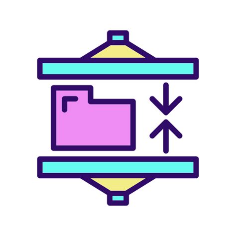 Data Compression Generic Thin Outline Color Icon