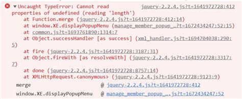 라이믹스 팝업메뉴 애드온 Uncaught TypeError Cannot read properties of undefined