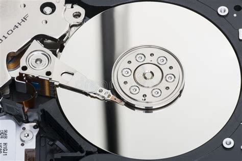 Closeup Inside Hard Drive Stock Image Image Of Hardware
