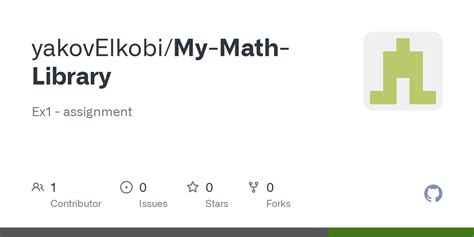 Github Yakovelkobi My Math Library Ex Assignment