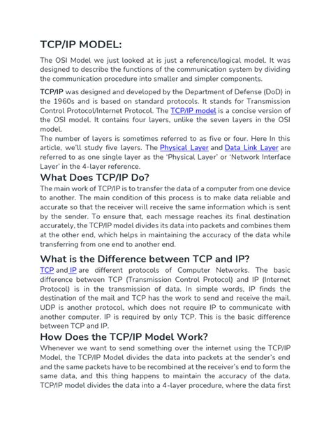 tcp ip pdf internet protocol suite internet protocols
