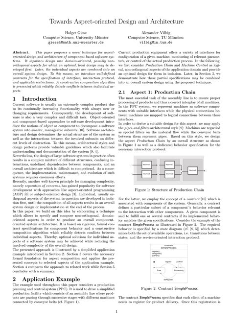 Pdf Towards Aspect Oriented Design And Architecture