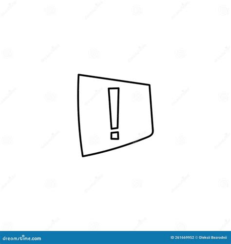 Warning Exclamation Mark Hand Drawn Icon Stock Vector Illustration Of Caution Drawing 261669952