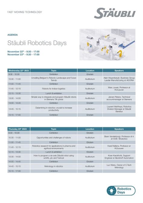 stäubli robotics days