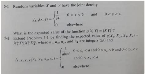 [solved] 5 1 random variables x and y have the joint dens