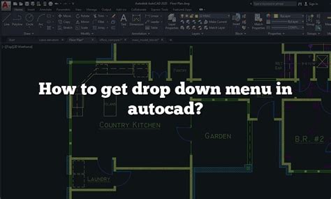 How To Get Drop Down Menu In Autocad
