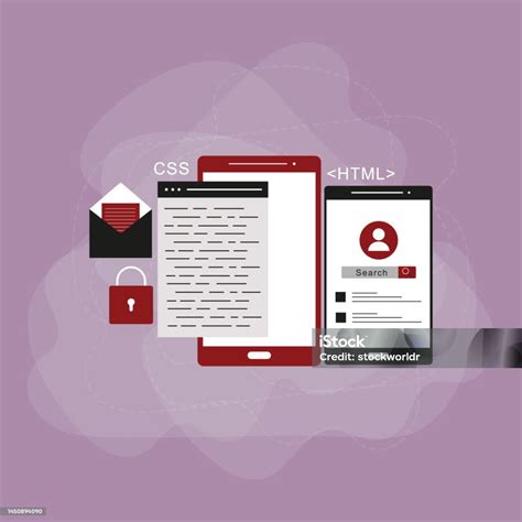 Website App Design Development Technology Software Code Programming Ui Ux Concept Stock